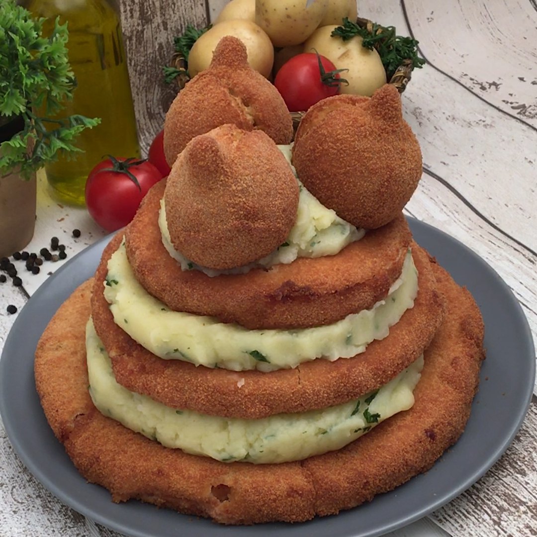 Recipe Fried Chicken Cake by Chefclub original | chefclub.tv