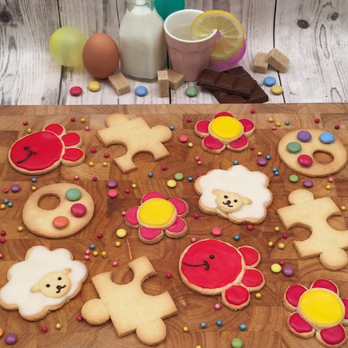 Colorful Shortbread Cookies recipe videos for kids by Chefclub ...