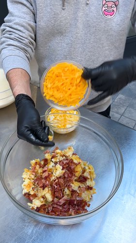 Pancake BEC Hash Brown Poppers recipe by Chefclub US original | chefclub.tv