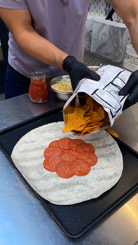 Pepperoni Pizza Crunchwrap recipe by Chefclub US original | chefclub.tv