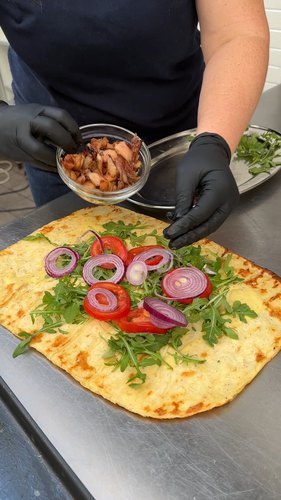 Cottage Cheese Flatbread Wrap recipe by Chefclub US original | chefclub.tv