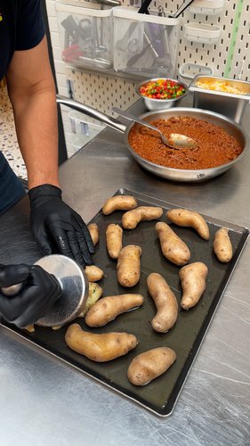Receta Taco Supremo de Papa Machacada al Horno🥔🍅 en Chefclub original ...